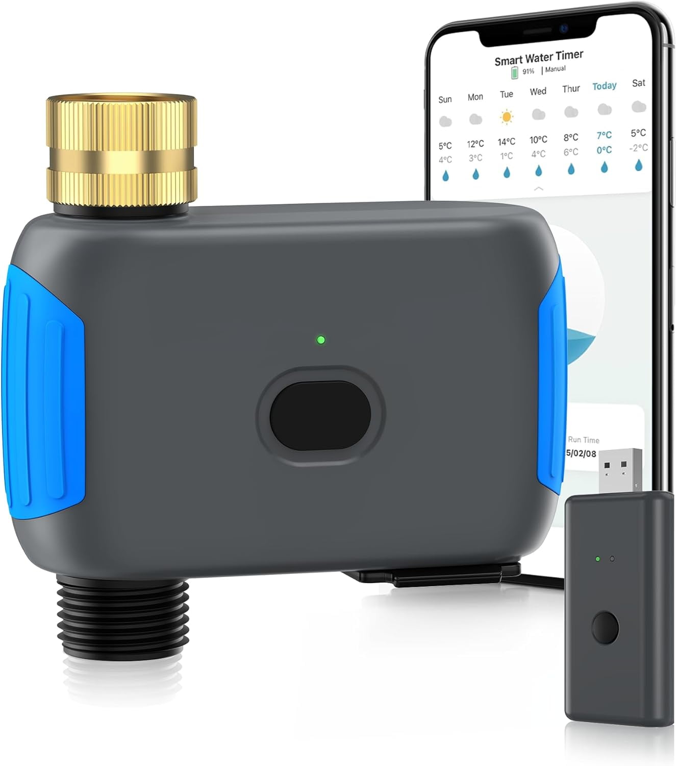 WiFi Sprinkler Timer, Smart Bluetooth Hose Timer, Programmable ...