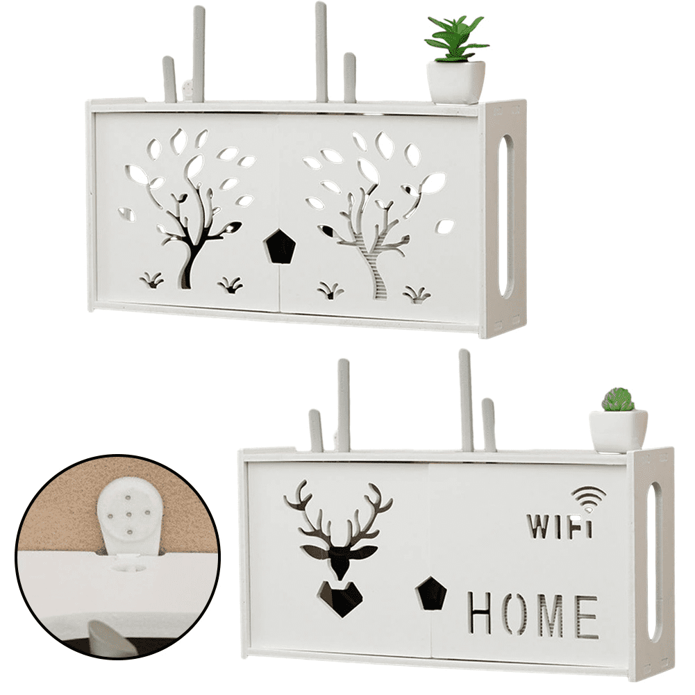 WiFi Storage Box Wall Mount WiFi Router Box Hider Decorative Router ...