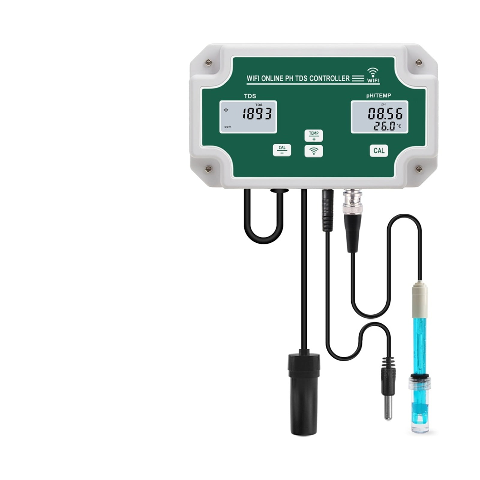 WiFi Temp PH ORP Controller Meter Water Quality Analyzer Logger PH ...