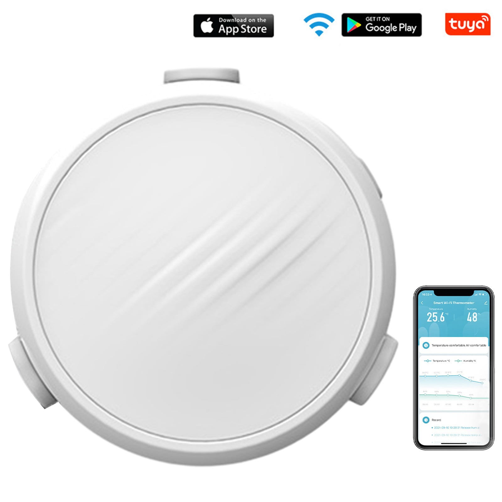 WiFi Temperature and Humidity Sensor with USB-C Power,Smart Home ...