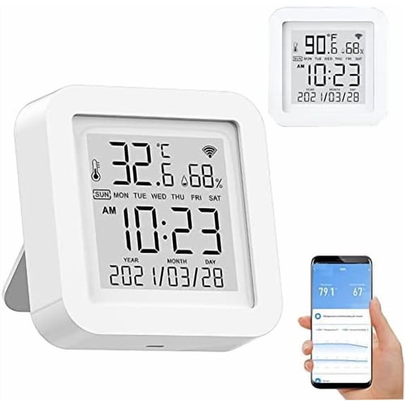 WiFi Temperature Humidity : TUYA Temperature Humidity Sensor with APP ...