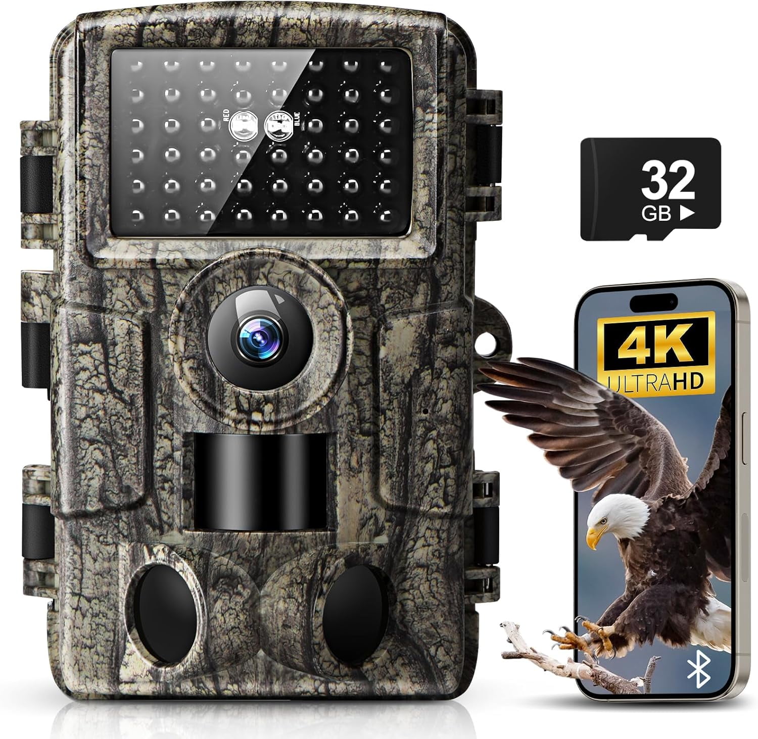 WiFi Trail Camera,4K 60MP Game Cameras with Night Vision Motion ...