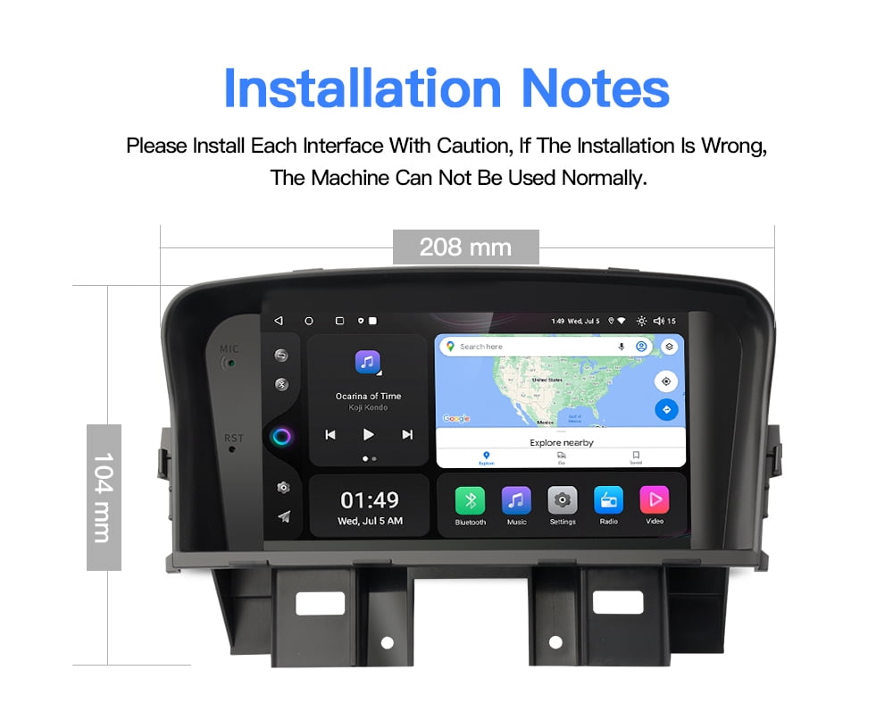 WiFi Upgrade Car Radio for Chevrolet Chevy Cruze 2009-2015 HD 7 inch ...