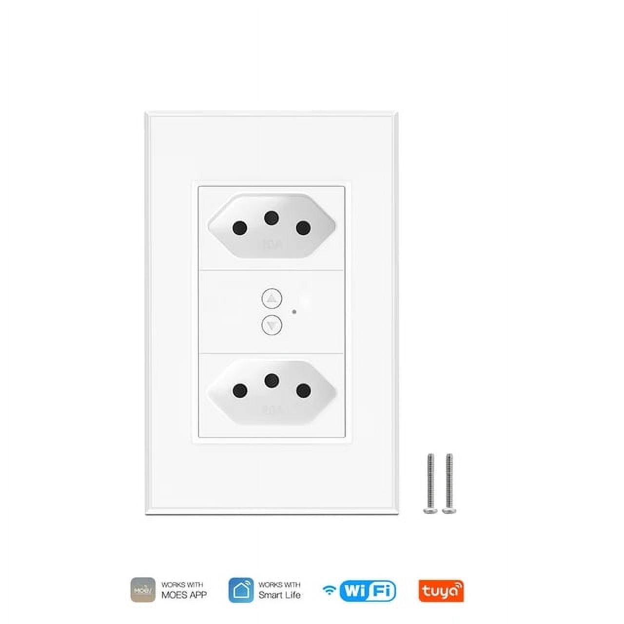 WiFi Wall Outlet Brazilian Electrical Plug Type-C USB Charger 10A and ...