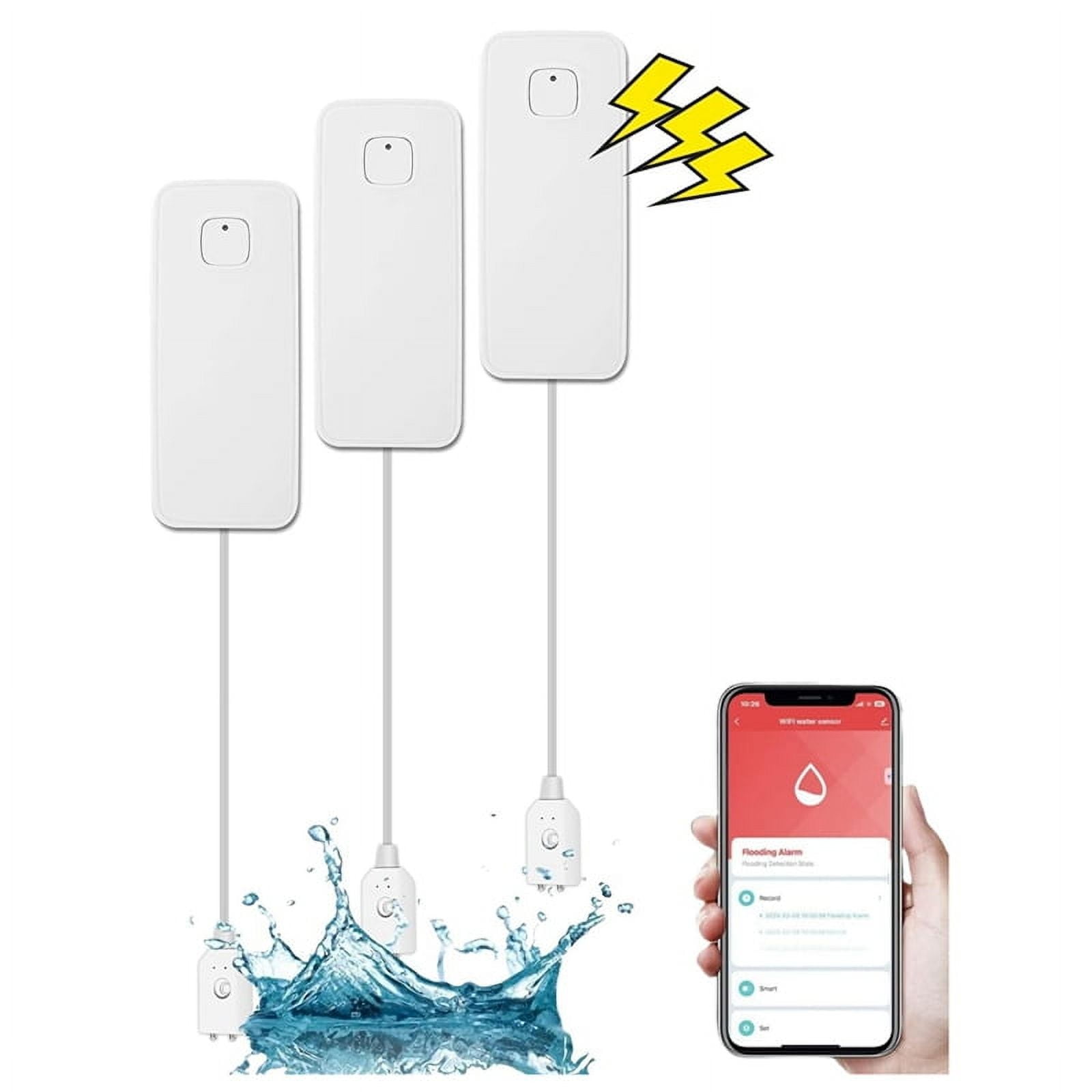 WiFi Water Ieak Detector for Home 3 Pack, Smart Water Leak Sensor with ...