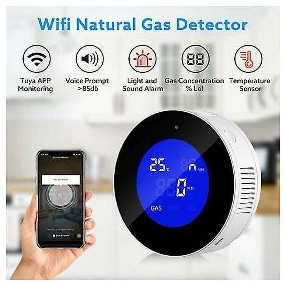 WiFi gas detector; Multi gas sensors; Family safety alarm system; Tuya ...