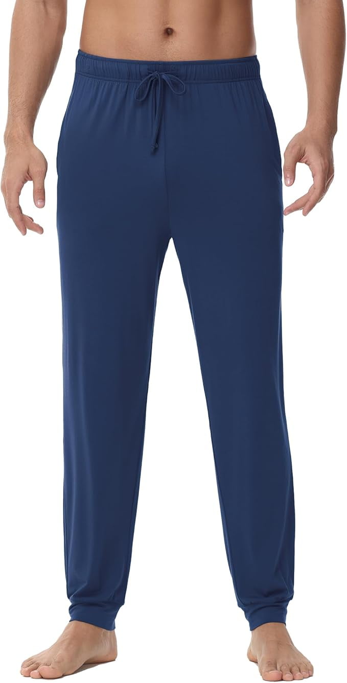 WiWi Pajama Pants for Man Sleep Pant Soft Lounge Bottoms with Pockets ...