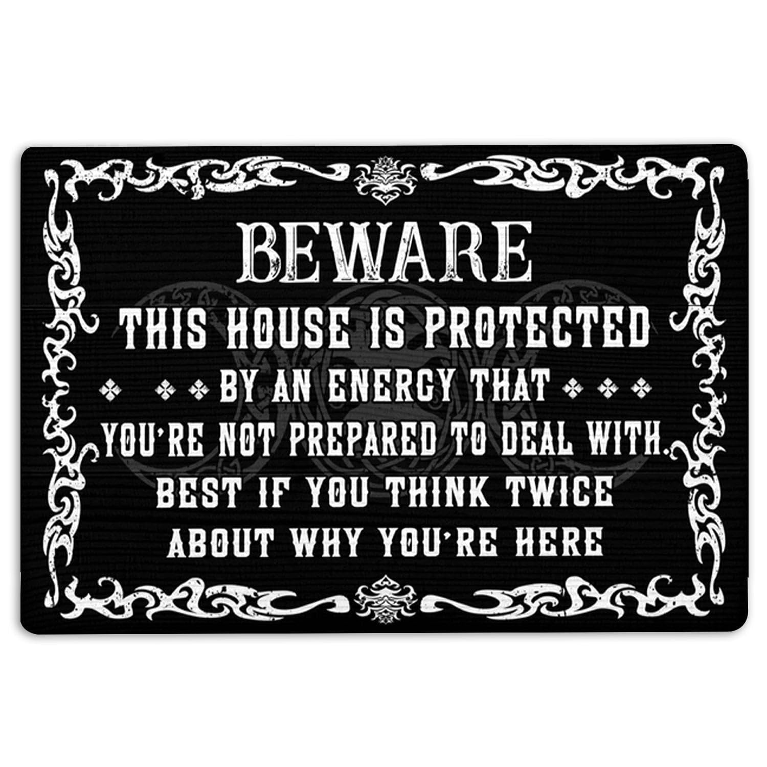 Wicca Door Mat Witch Beware This House is Protected Wiccan Wicca ...