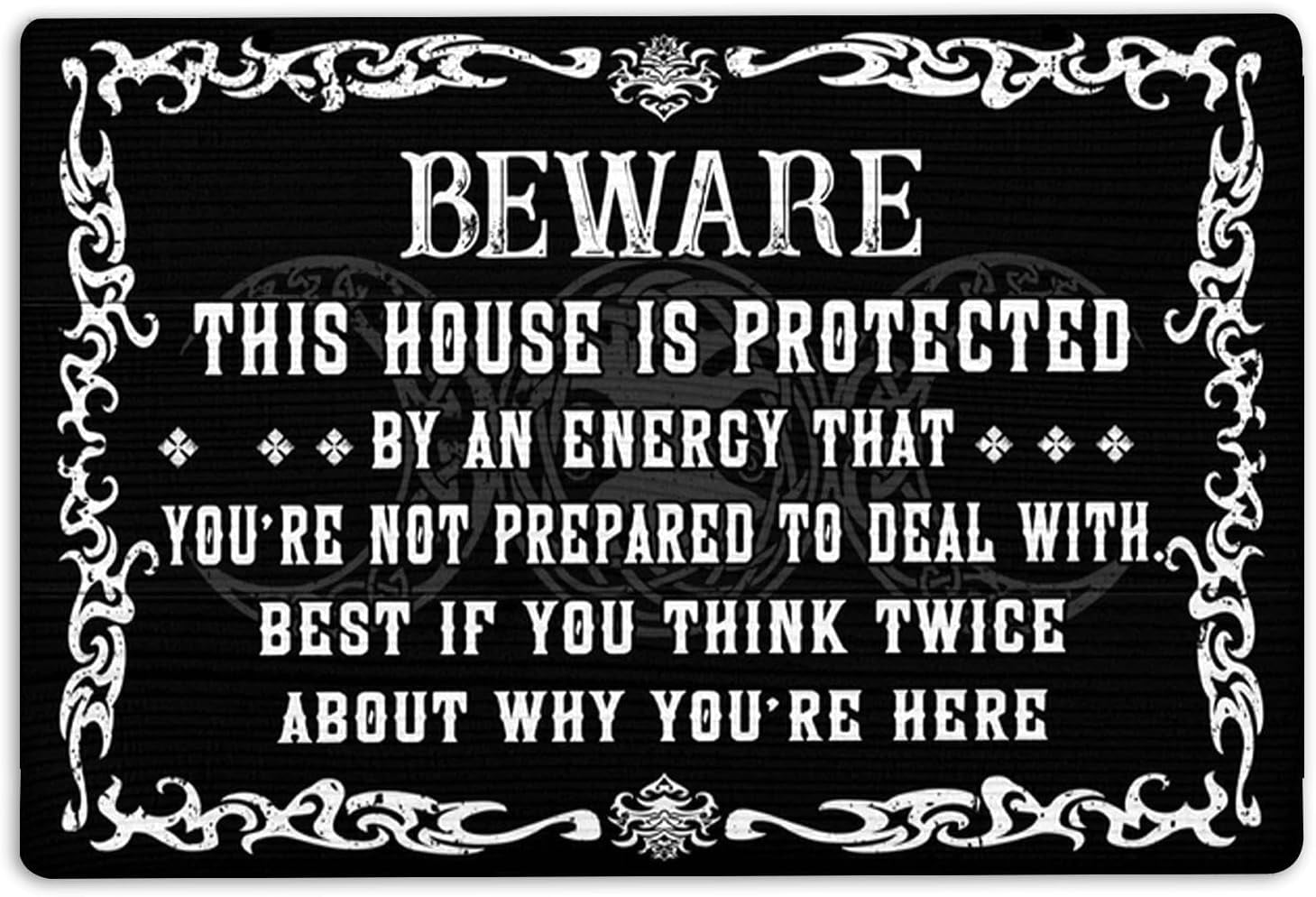 Wicca Door Mat Witch Beware This House is Protected Wiccan Wicca ...