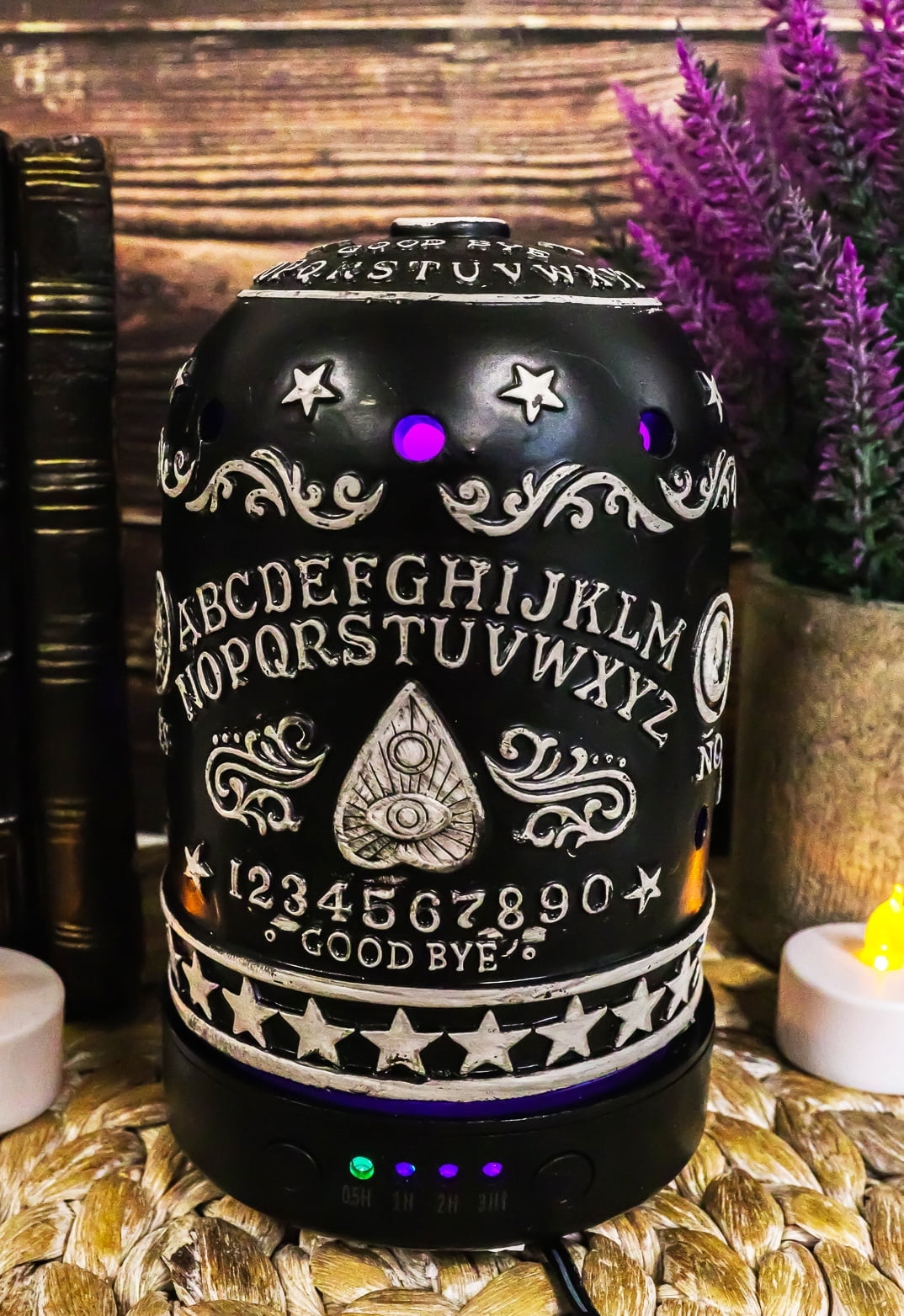 Wicca Occult Ouija Mini Spirit Board Planchette Evil Eye LED Oil ...