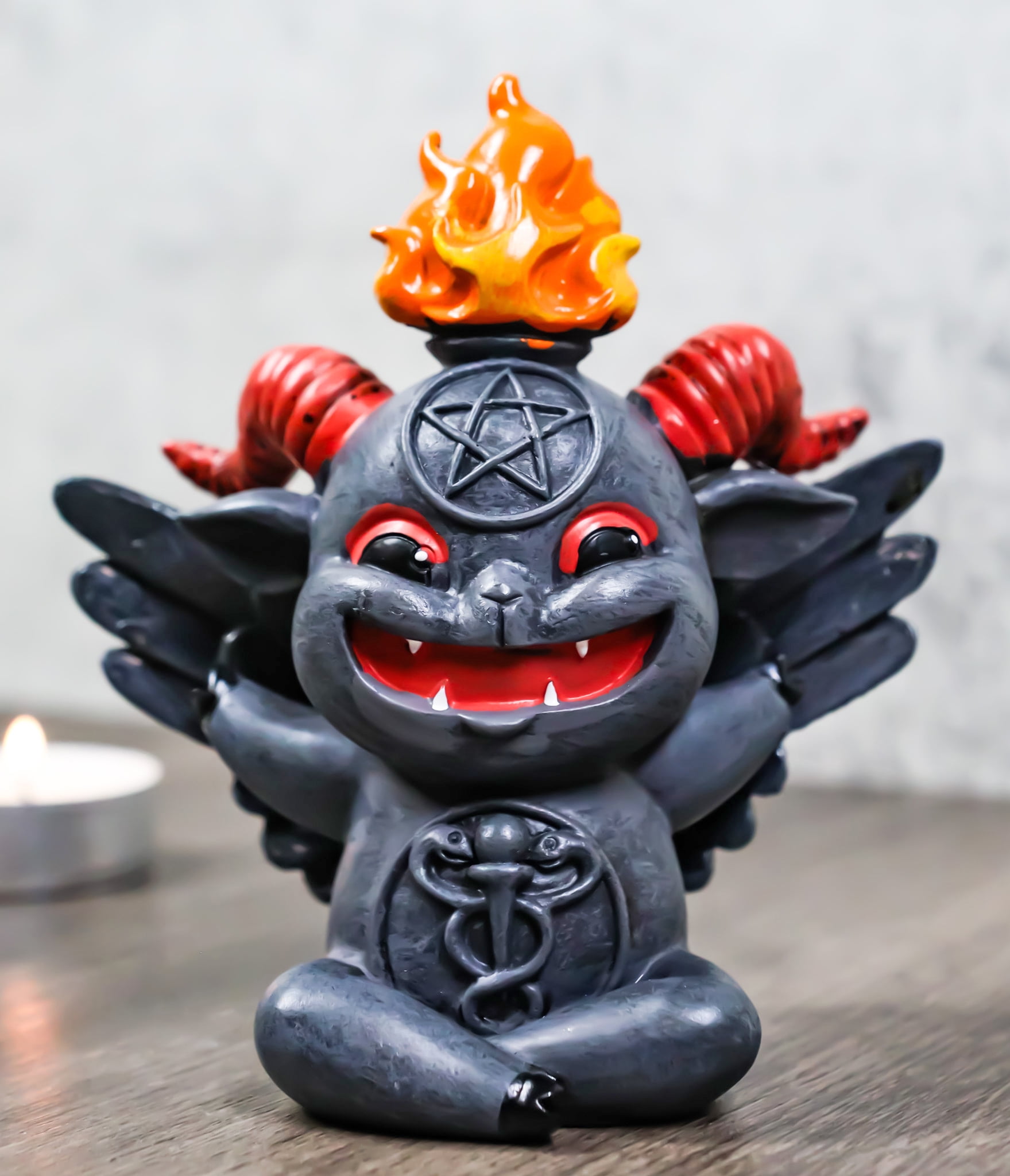 Wicca Occult Pentagram Baphy The Sabbatic Baby Goat Baphomet Summoned ...