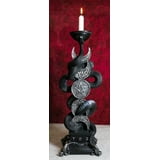 Wicca Triple Moon Pentagram Insignia Black Viper Snake Taper Candle ...
