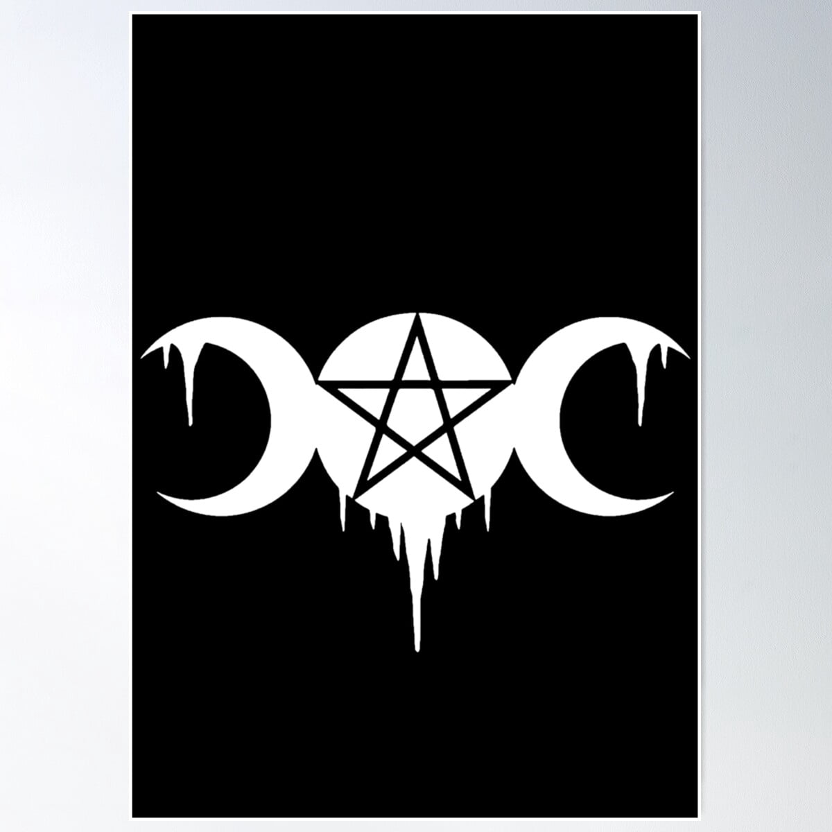 Wicca, Witchcraft, Triple Moon Poster Wall Art, Modern Wall Decor For ...