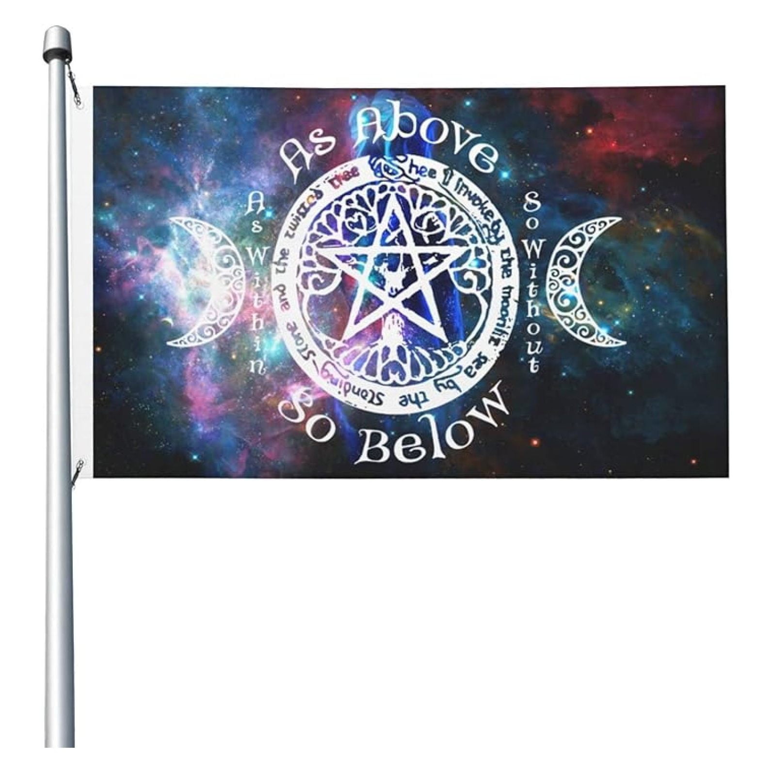 Wiccan Pagan Flags 3x5 ft - Double Sided Outdoor Banner - Witchcraft ...