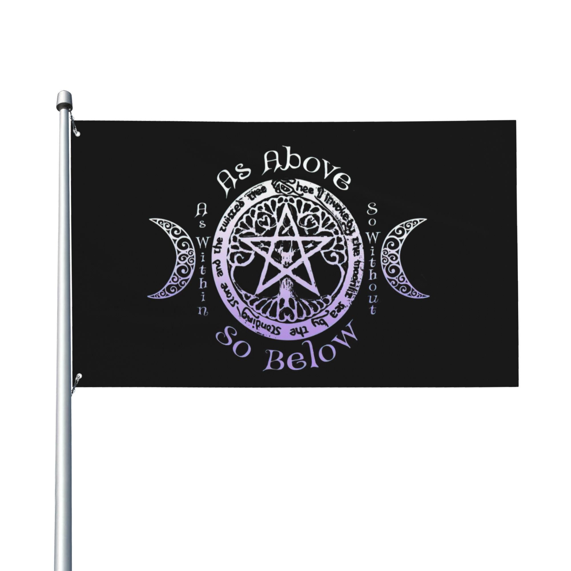 Wiccan Pagan Witch Flag For Indoor Home House Decor Durable Garden ...