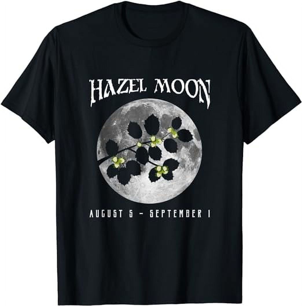 Wiccan Witch Pagan - Hazel Moon Celtic Tree Months Occult T-Shirt ...