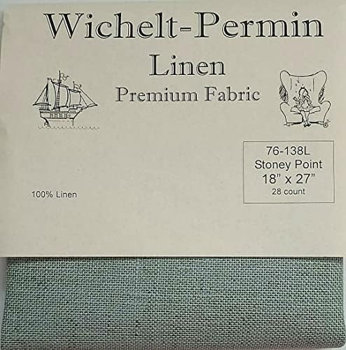 Wichelt Permin Premium Linen Stitch Fabric 18" x 27" Stoney Point 28 ...