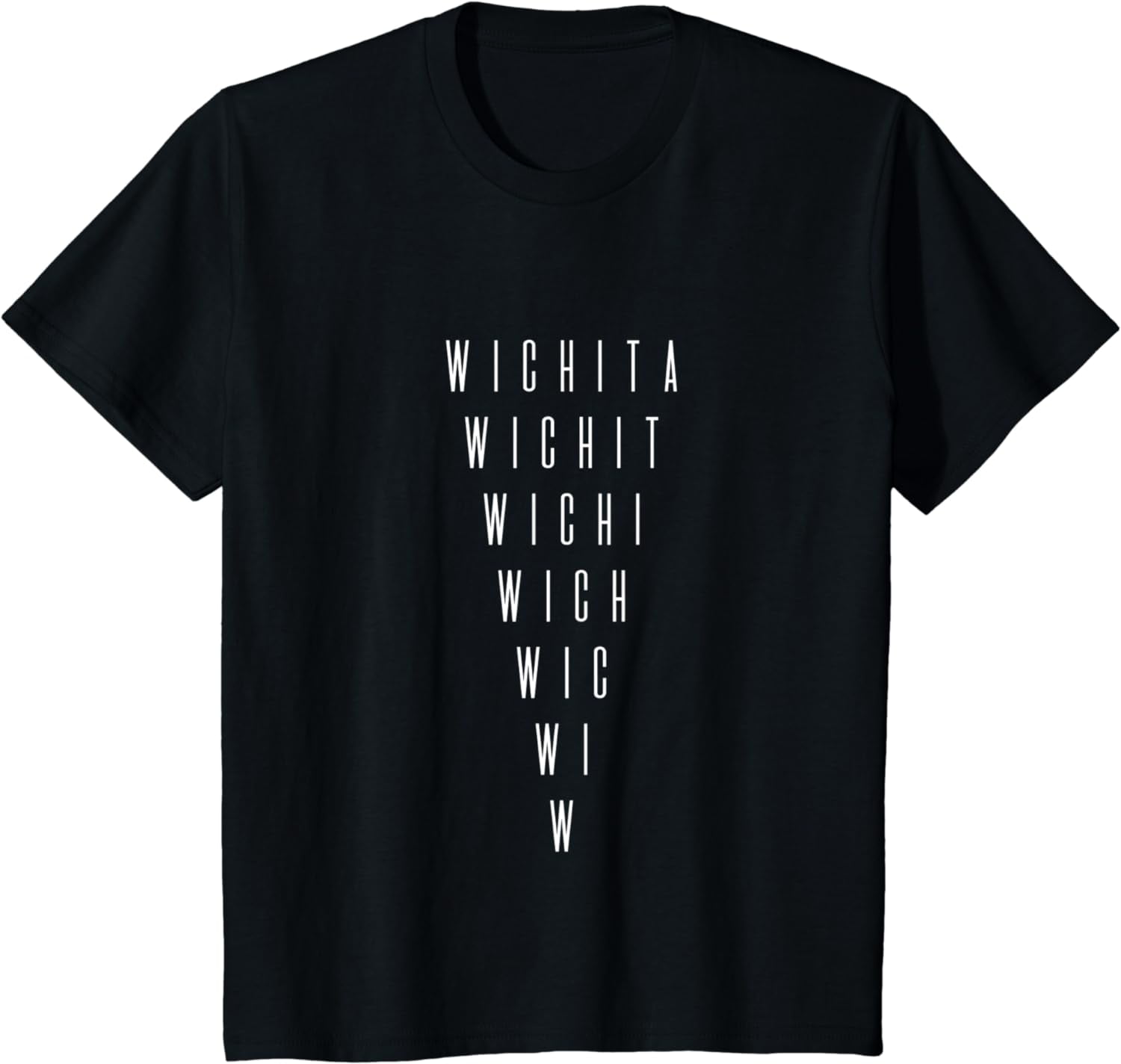 Wichita Inverted Triangle Word Art - Unique Kansas Souvenir T-Shirt ...