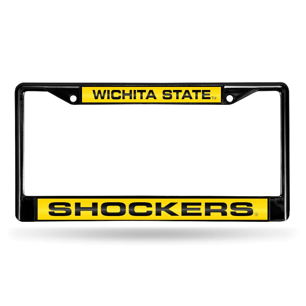 Wichita State Shockers Black Metal Laser Cut License Plate Frame ...