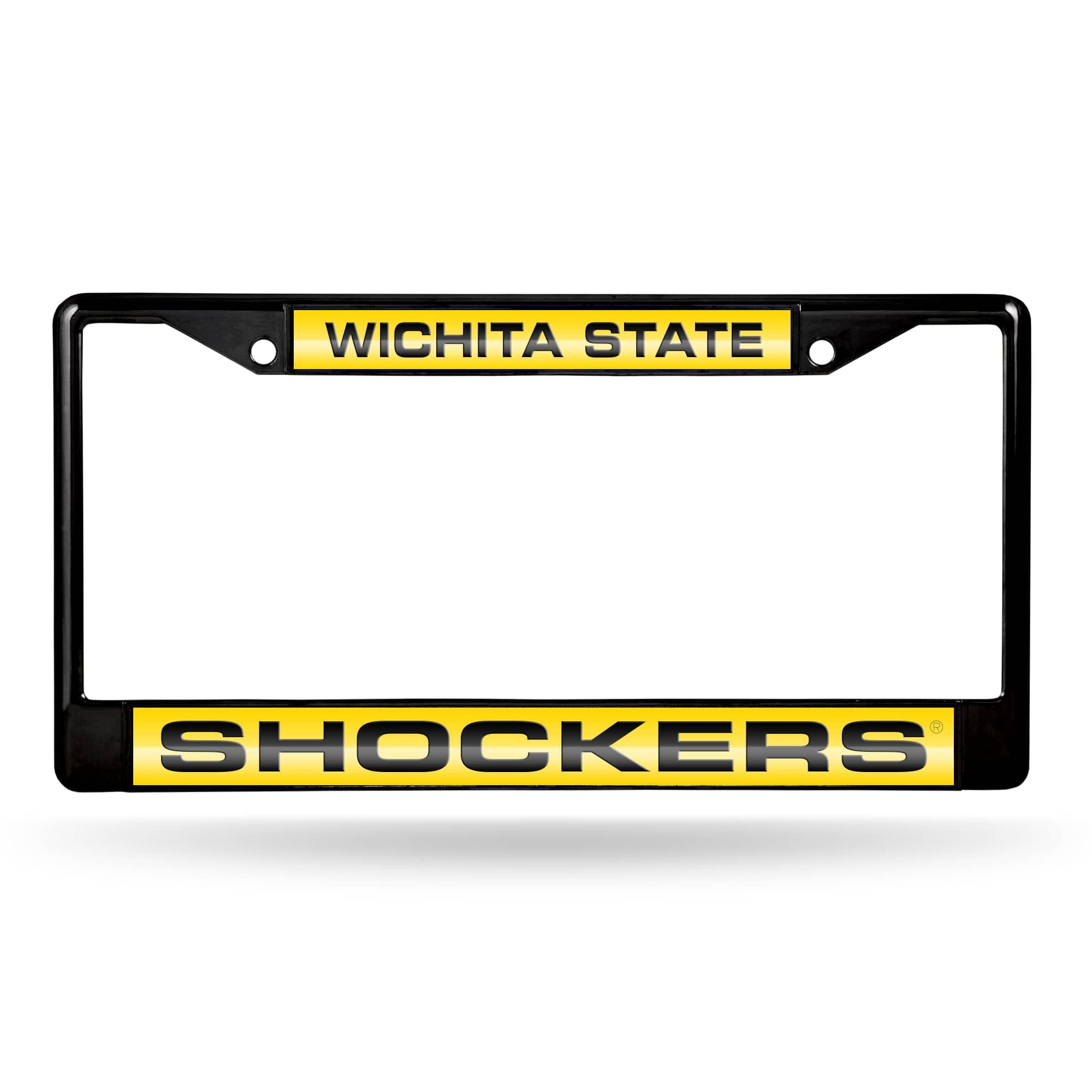 Wichita State Shockers Black Metal Laser Cut License Plate Frame ...