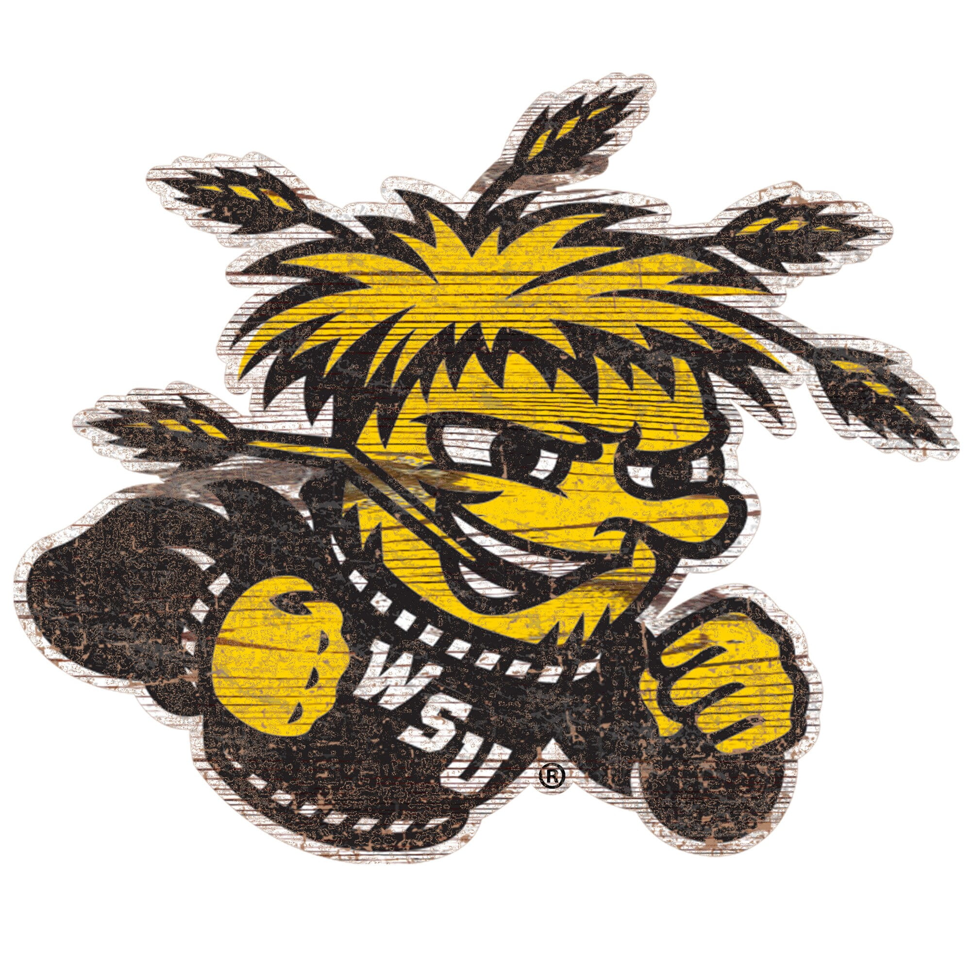 Wichita State Shockers Distressed Logo Cutout Sign - Walmart.com