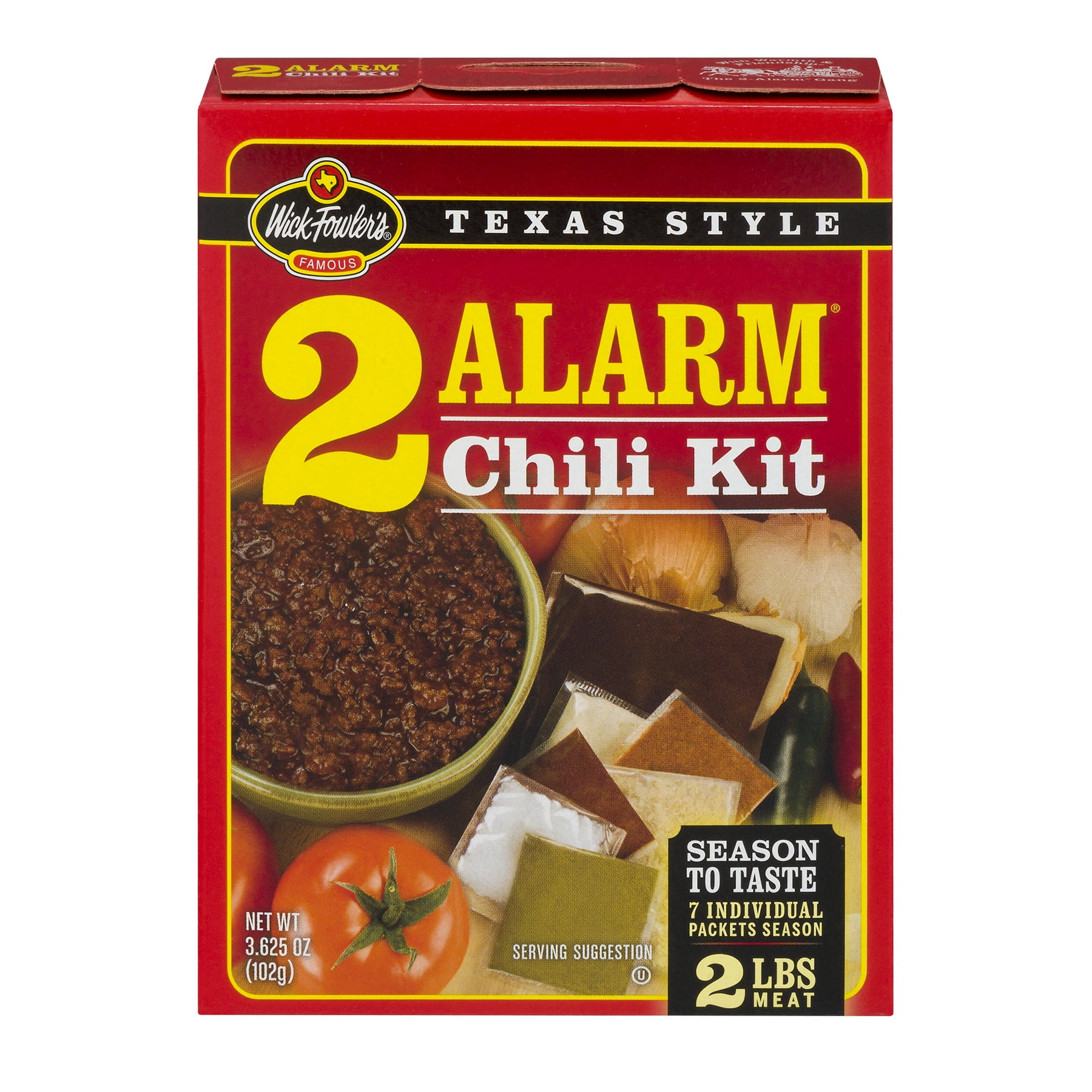 Wick Fowler's Famous Texas Style 2 Alarm Chili Kit, 3.3 oz - Walmart.com