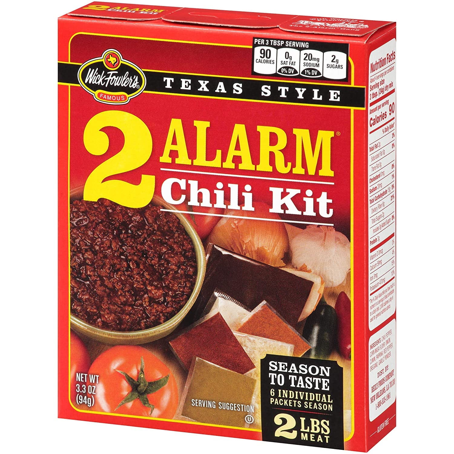 Wick Fowler's Chili Kits, Chili Powder Spices and Herbs, 3.625 oz ...