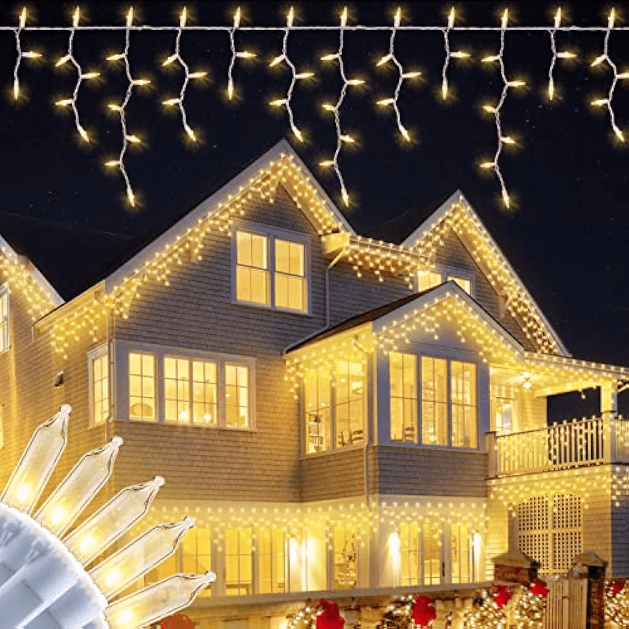 Wick's Outdoor Living Icicles 17 x 2 LED Warm White Lights - Walmart.com