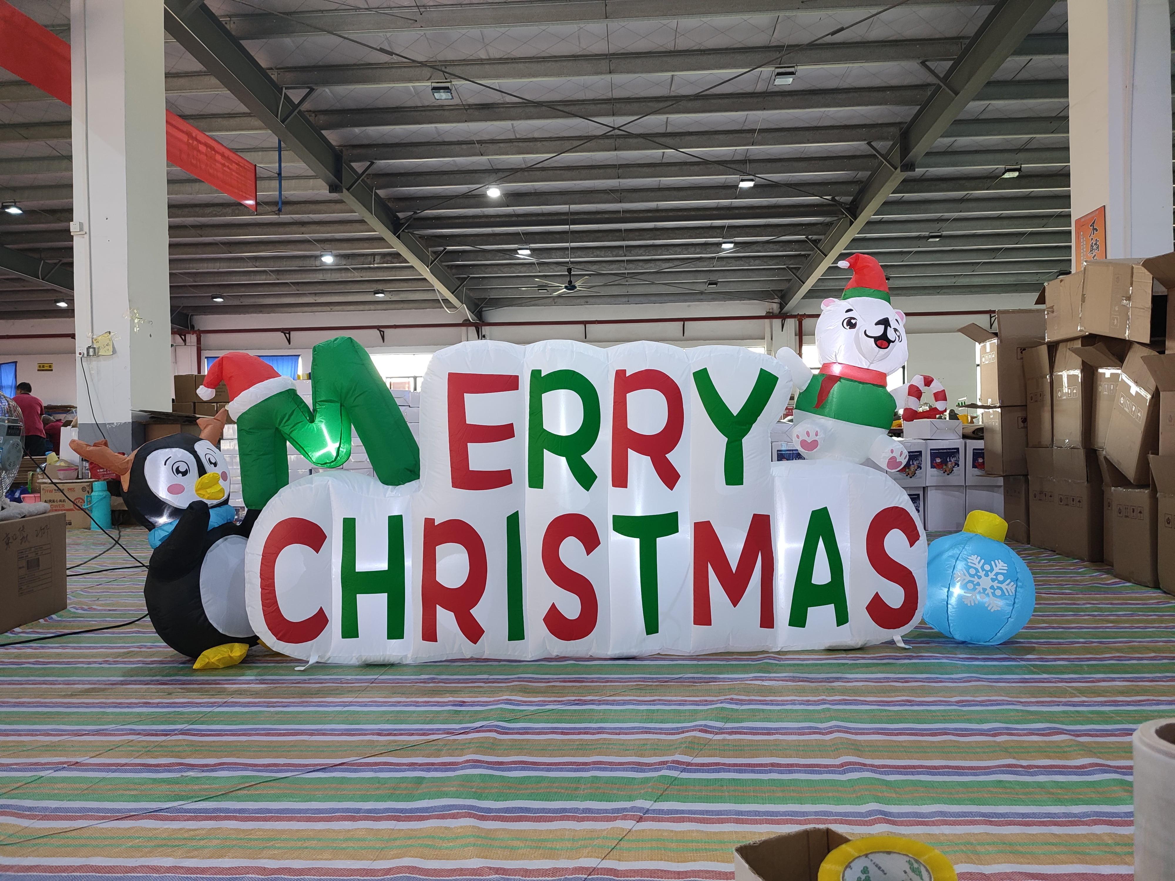 Wick's Outdoor Living Inflatable 9FT Long Merry Christmas Words, Yard ...
