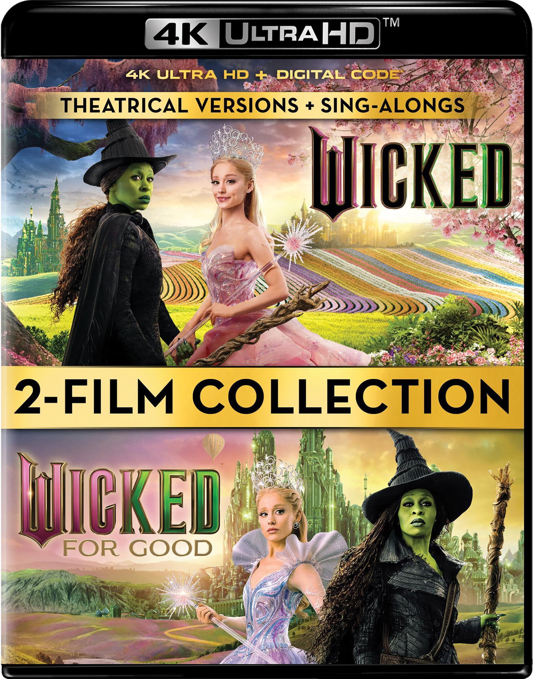 Wicked 2-Movie Collection 4K Ultra HD + Digital Copy, PG Musical Drama ...