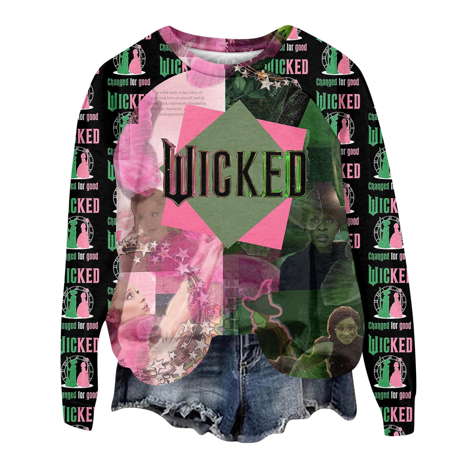 Wicked 2025 Crew Neck T Shirts for Women Wicked T Shirt Wicked Shirts ...