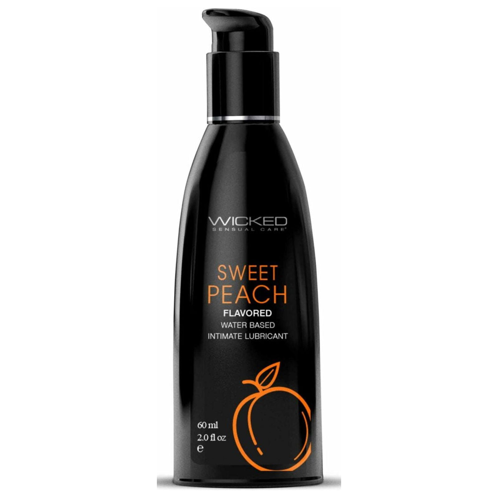 Wicked Aqua Flavored Water Based Personal Lubricant, Sweet Peach, 2 oz ...