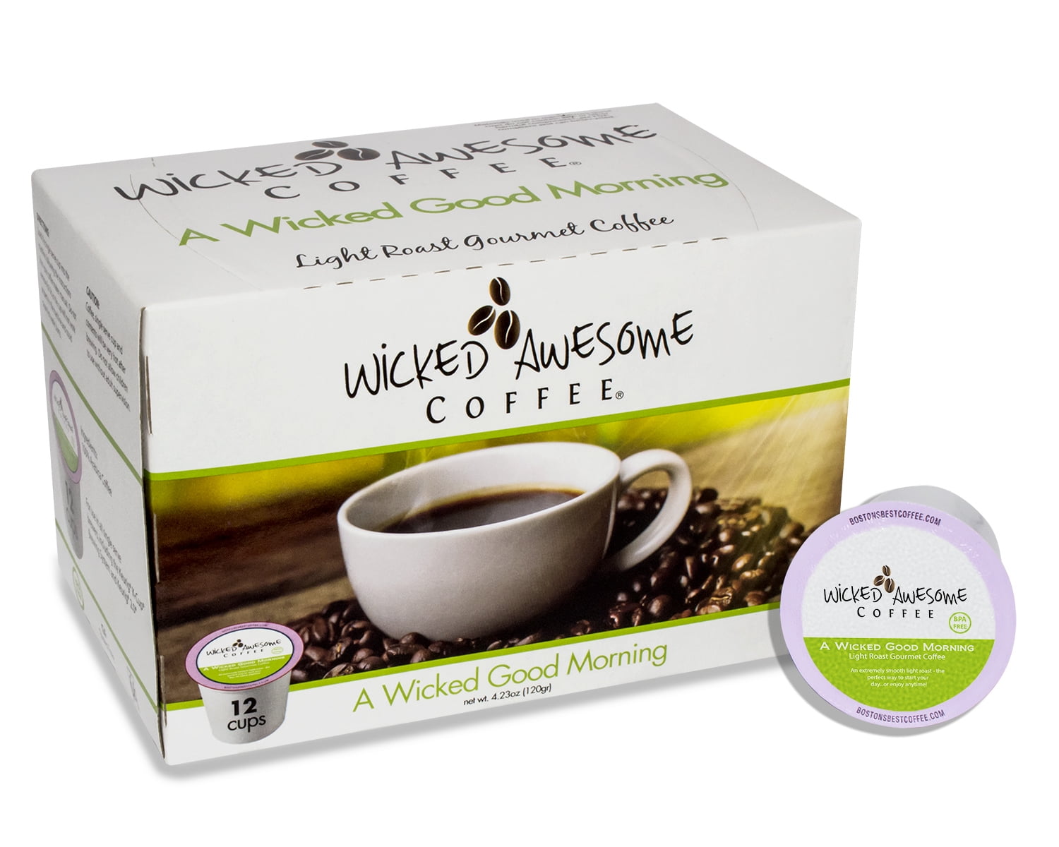 Wicked Awesome A Wicked Good Morning Coffee, Single Serve Cups, 12 ct ...