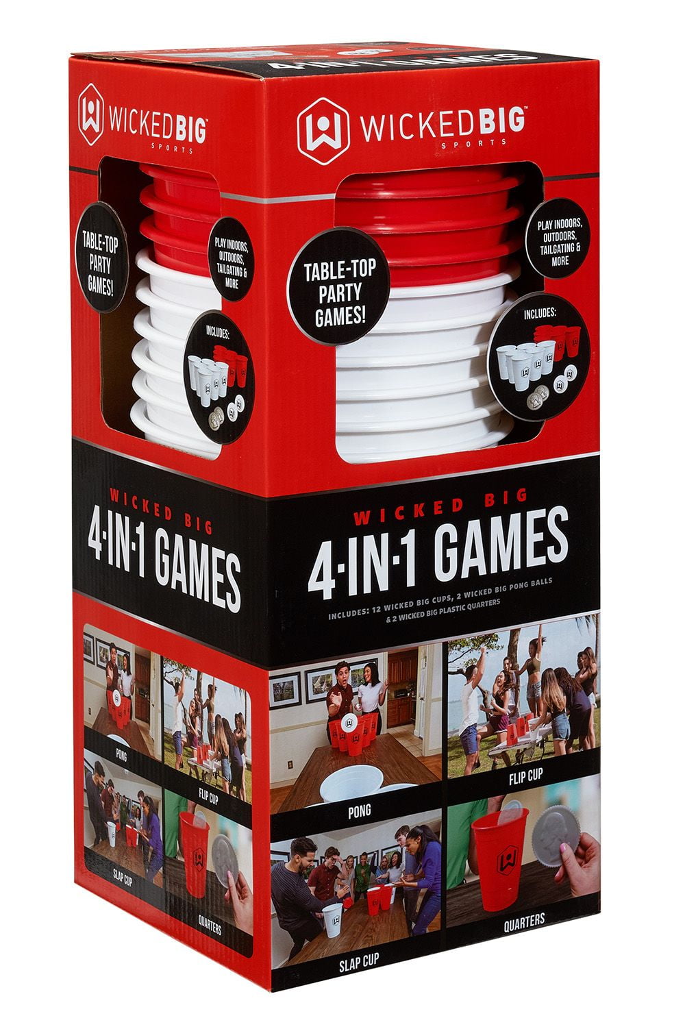 Wicked Big Sports Oversized 4 in 1 Outdoor Family Event Yard Games Set ...