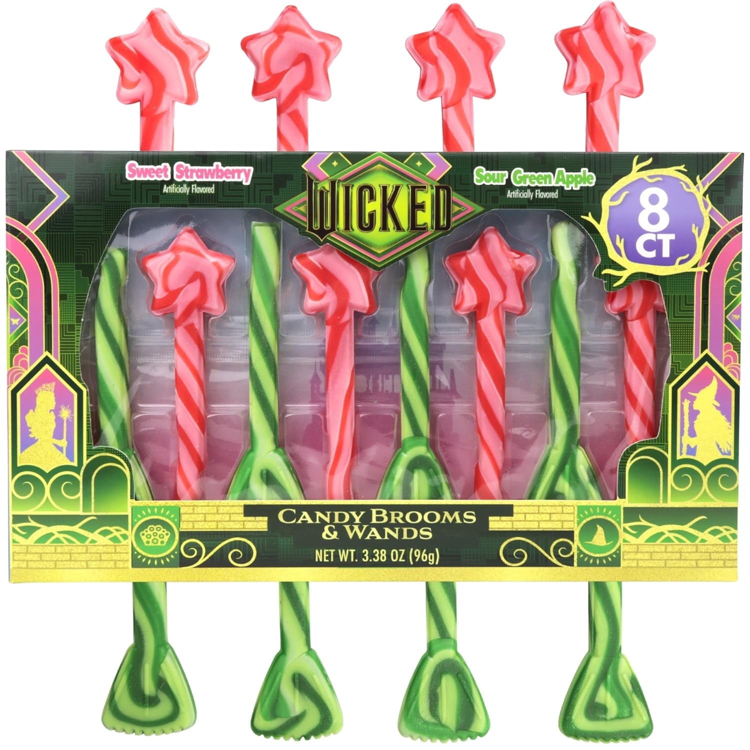 Wicked Candy Brooms and Wands Stir Sticks, Stocking Stuffers, 8 Inside ...