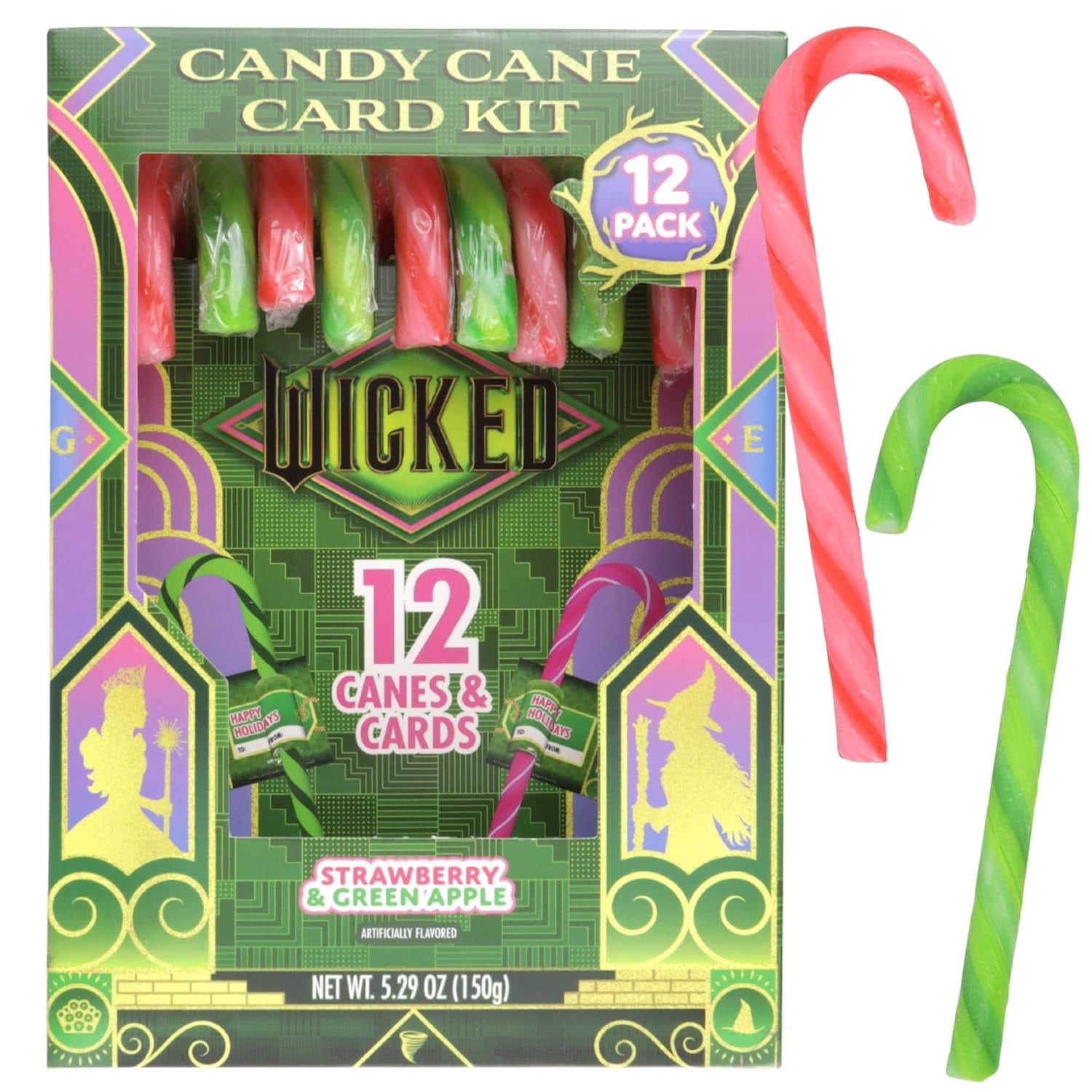 Wicked Candy Canes, Christmas Stocking Stuffers, 12 Count, 5.29 Ounce ...