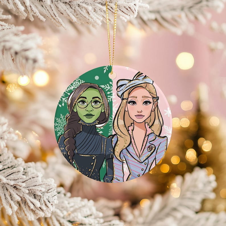 Wicked Cartoon Ornament – Glinda & Elphaba Christmas Tree Decor ...