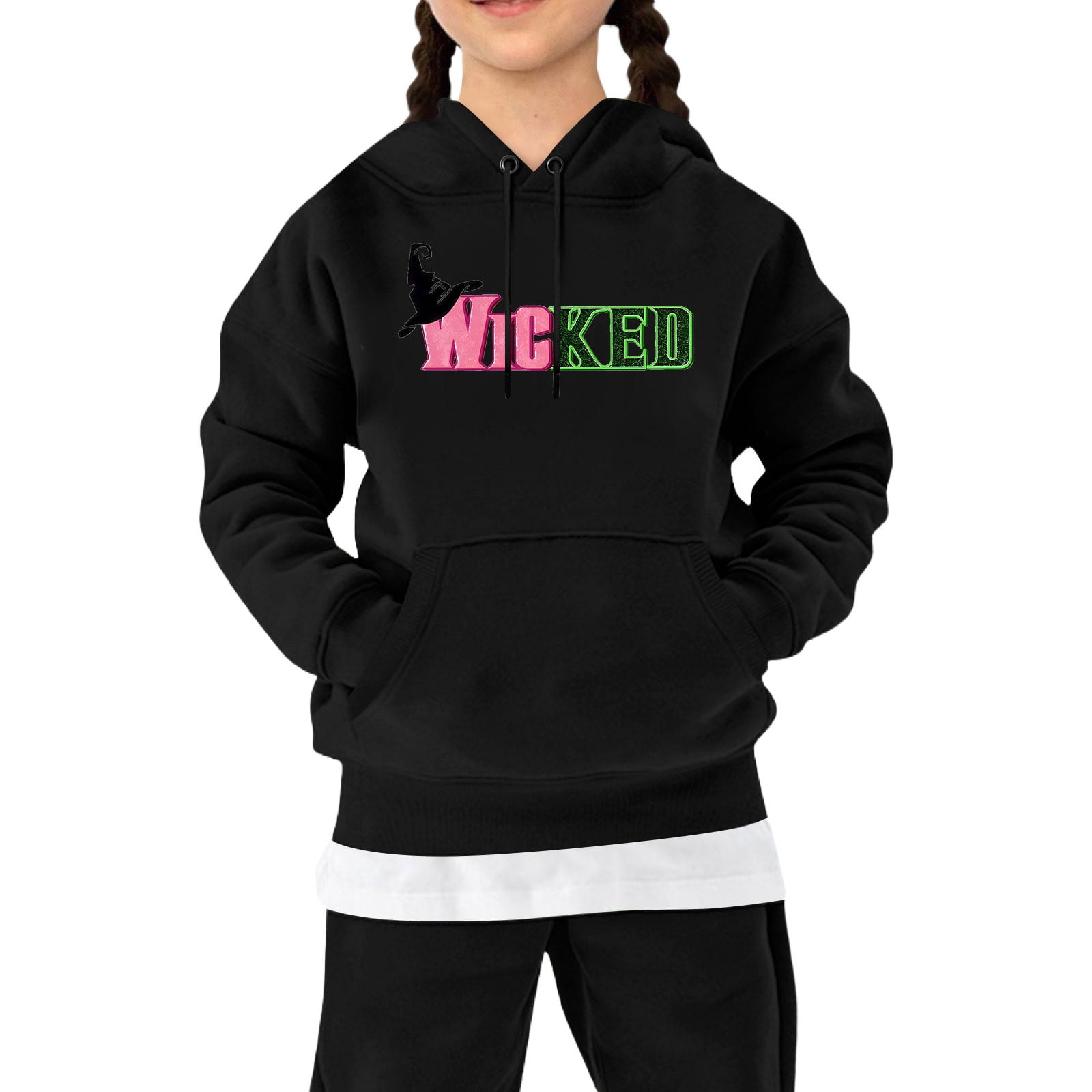 Wicked Clothes Kids' Cozy Red Hoodie with Playful Witch Design ...