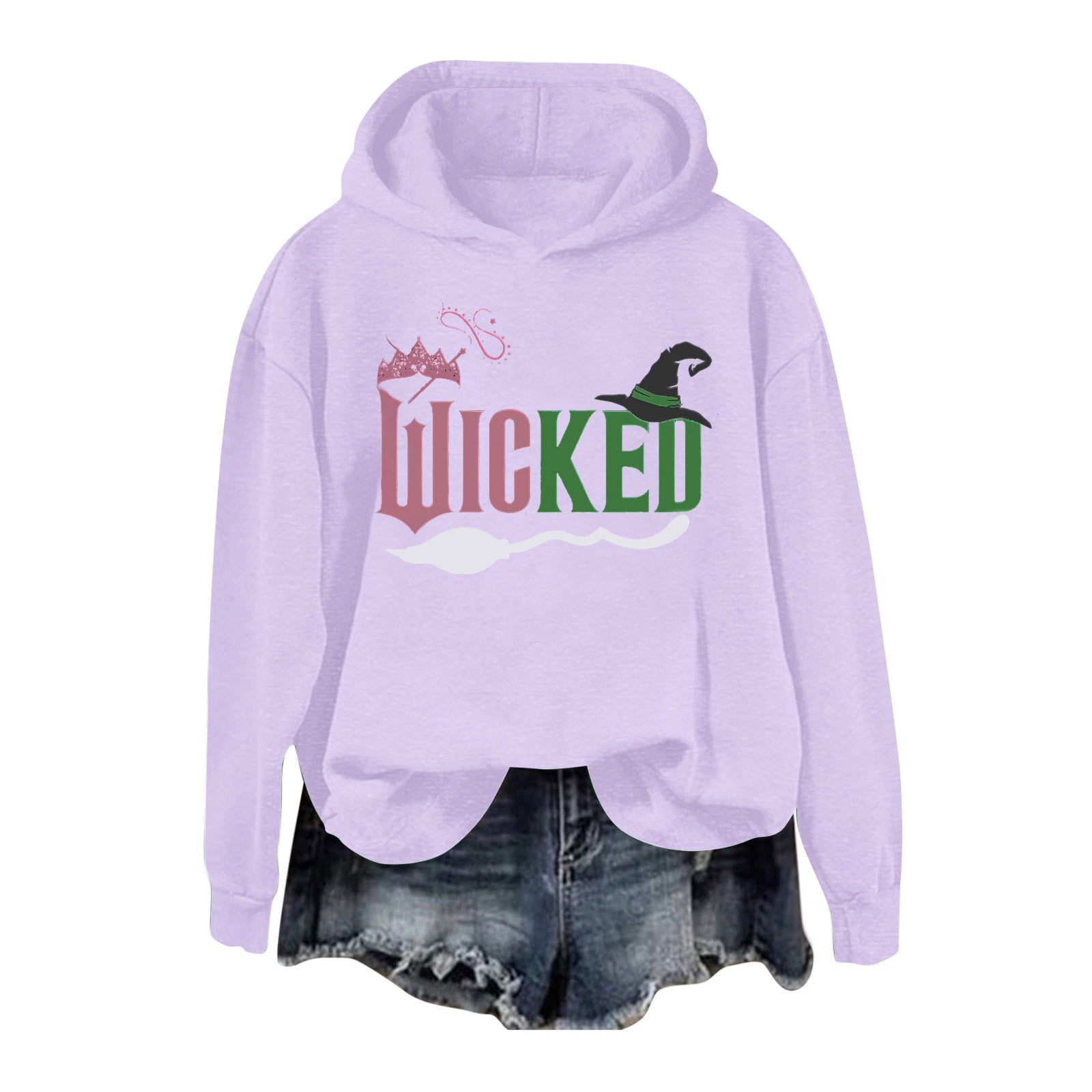 Wicked Clothes Women's Cozy Pink Hoodie Witchy Graphic Design, Casual ...