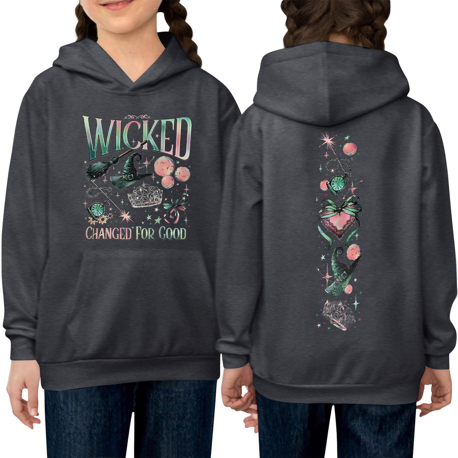 Wicked Cozy Sweater Wicked Themed Girls' Pink Hoodie with Enchanting ...