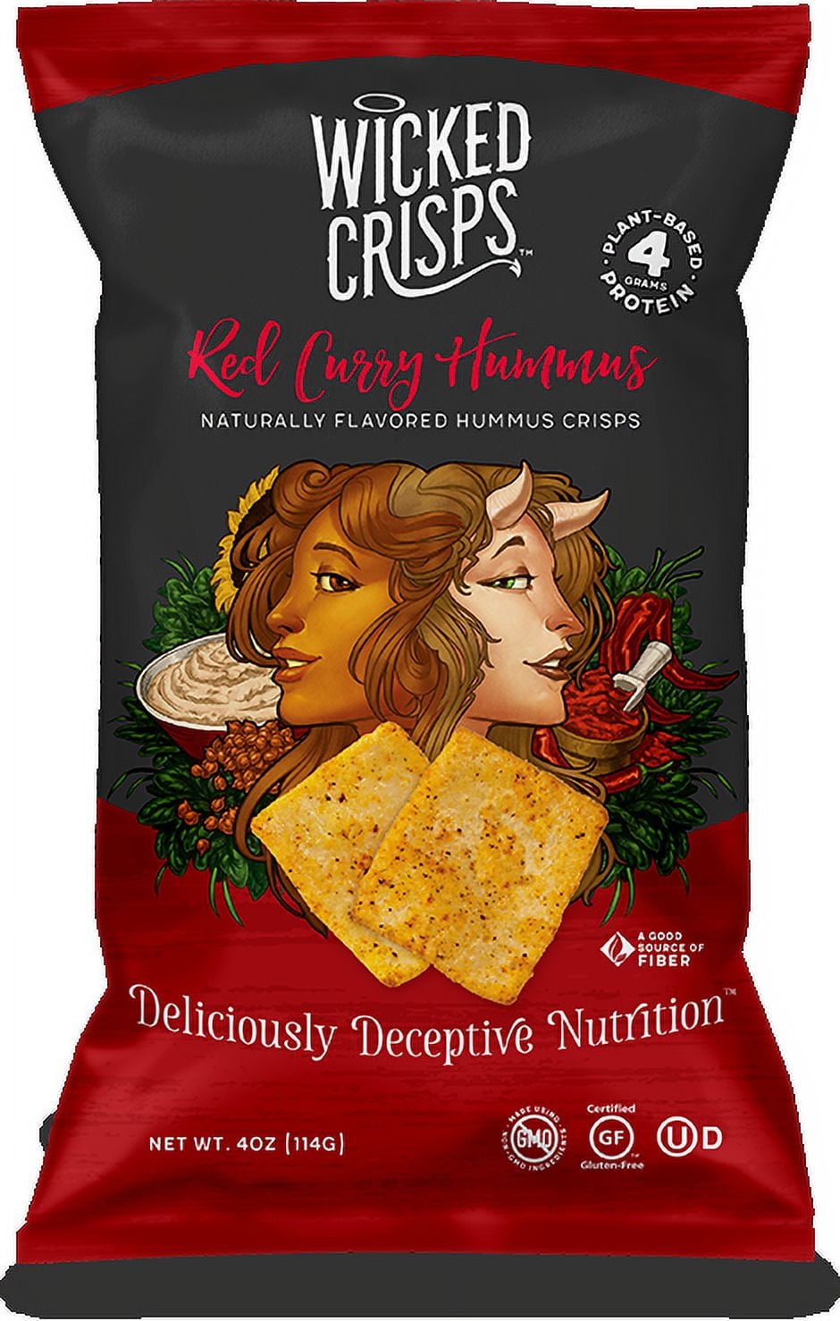 Wicked Crisps Red Curry Hummus - Naturally Flavored Hummus Crisps : 4oz ...