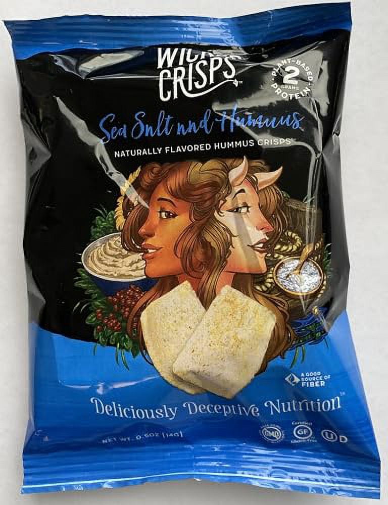 Wicked Crisps Sea Salt and Hummus Crisps 0.5oz Pack of 24 - Baked ...