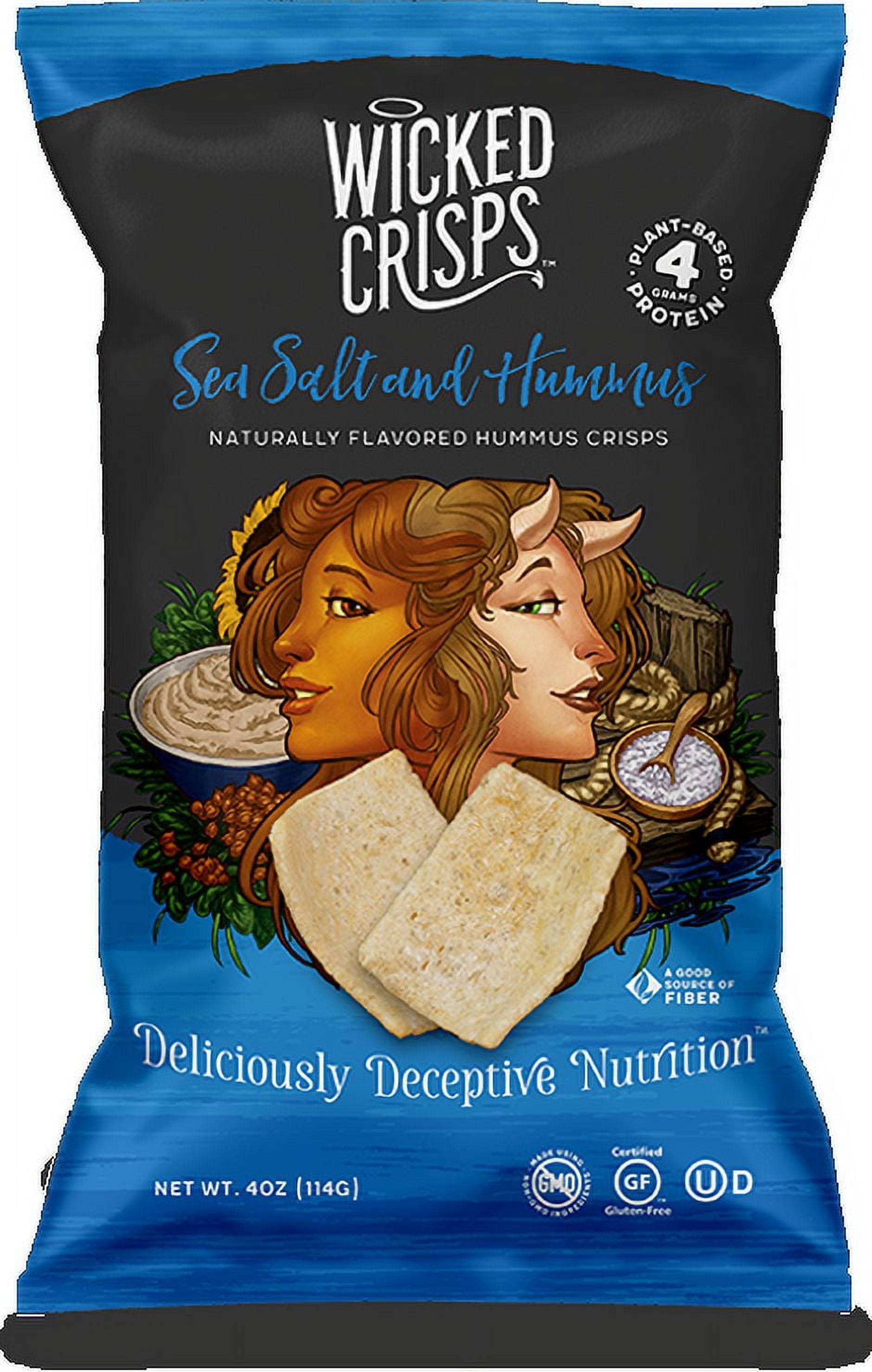 Wicked Crisps Sea Salt and Hummus - Naturally Flavored Hummus Crisps ...