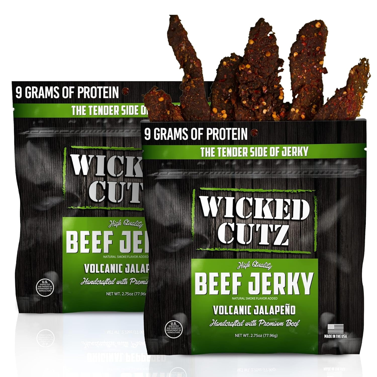 Wicked Cutz Premium Tender Beef Jerky, High Quality, Volcanic Jalapeno ...
