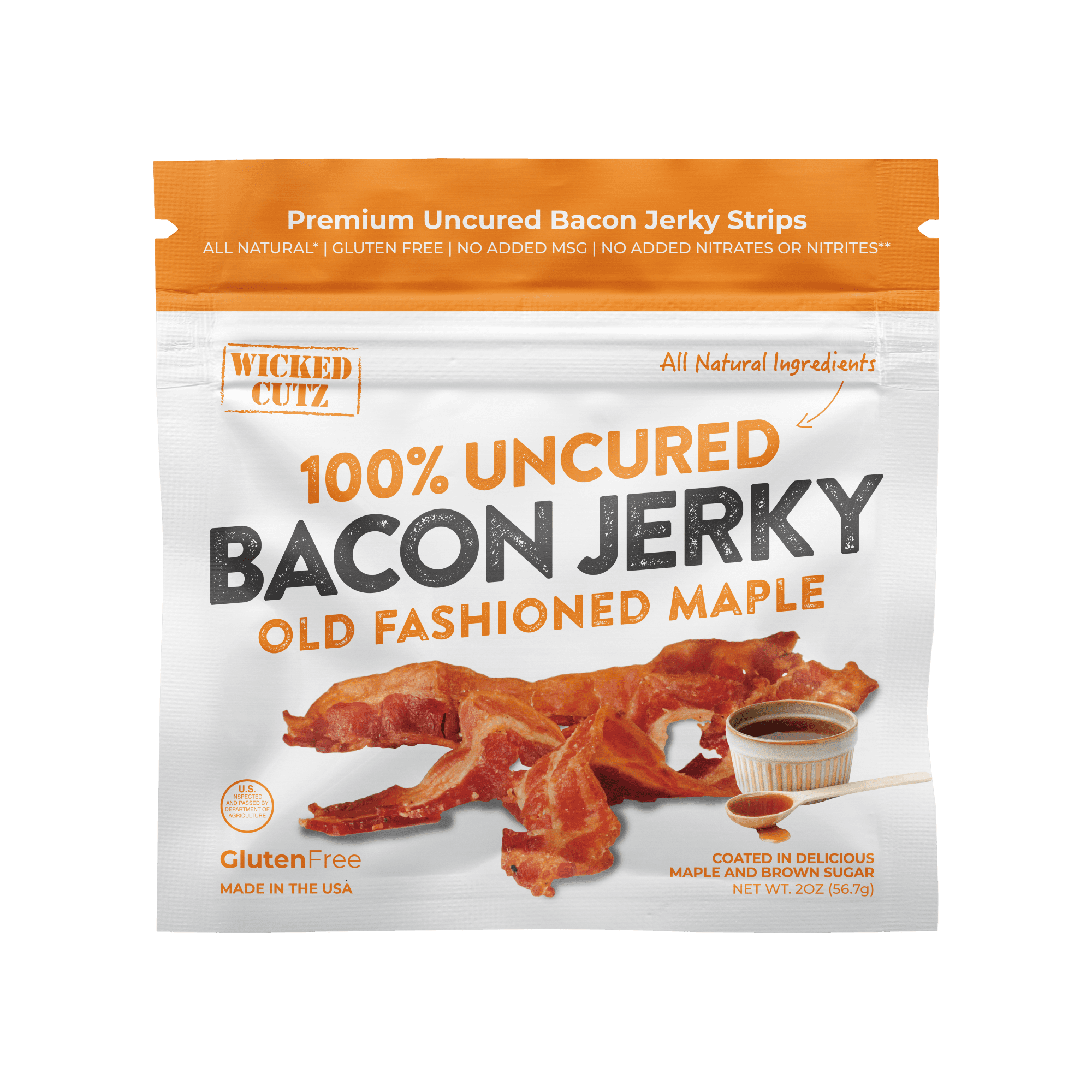 Wicked Cutz Premium Uncured Bacon Jerky, High Quality Old Fashioned ...