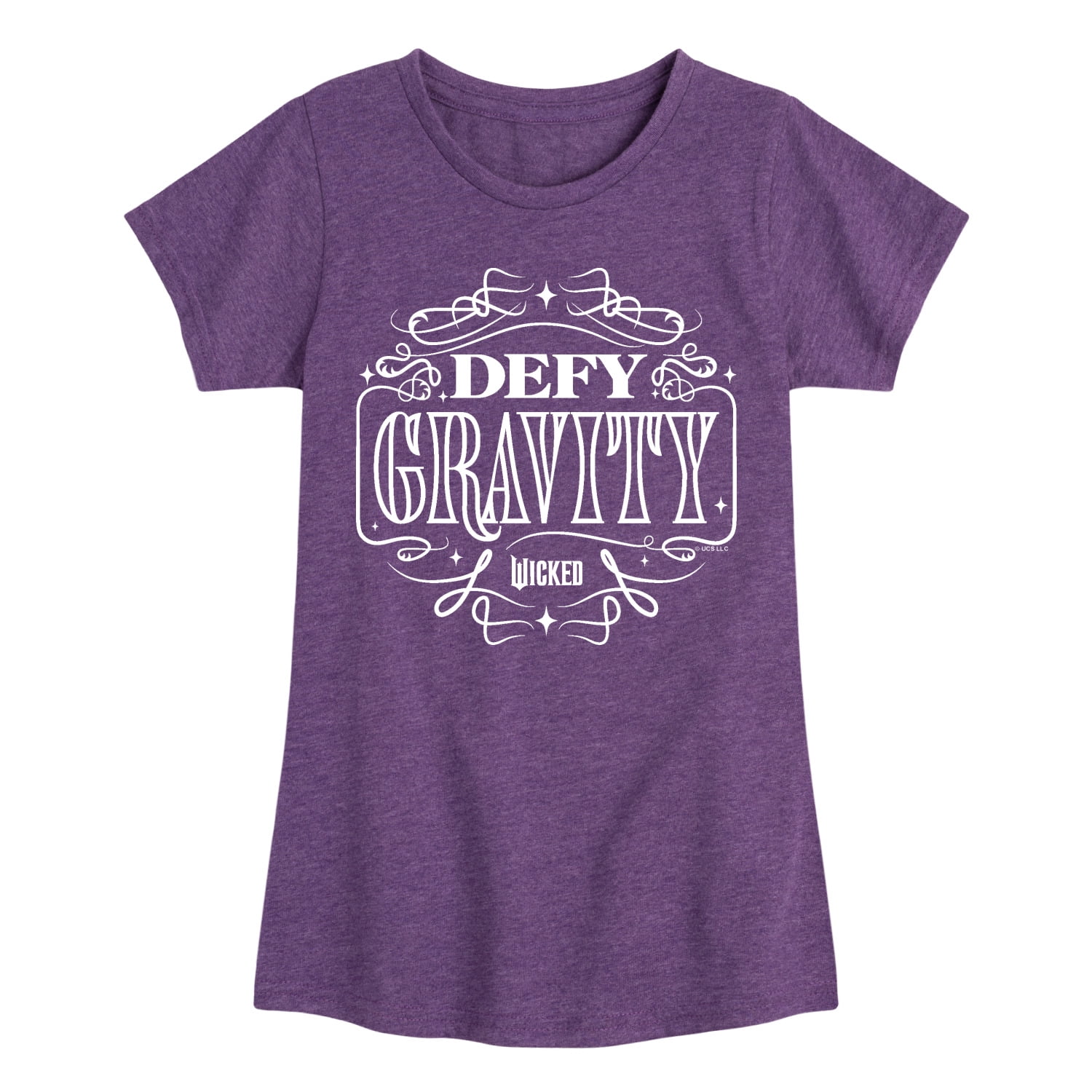 Wicked - Defy Gravity - Girls Toddler and Youth Fitted Short Sleeve Graphic Tee - Walmart.com