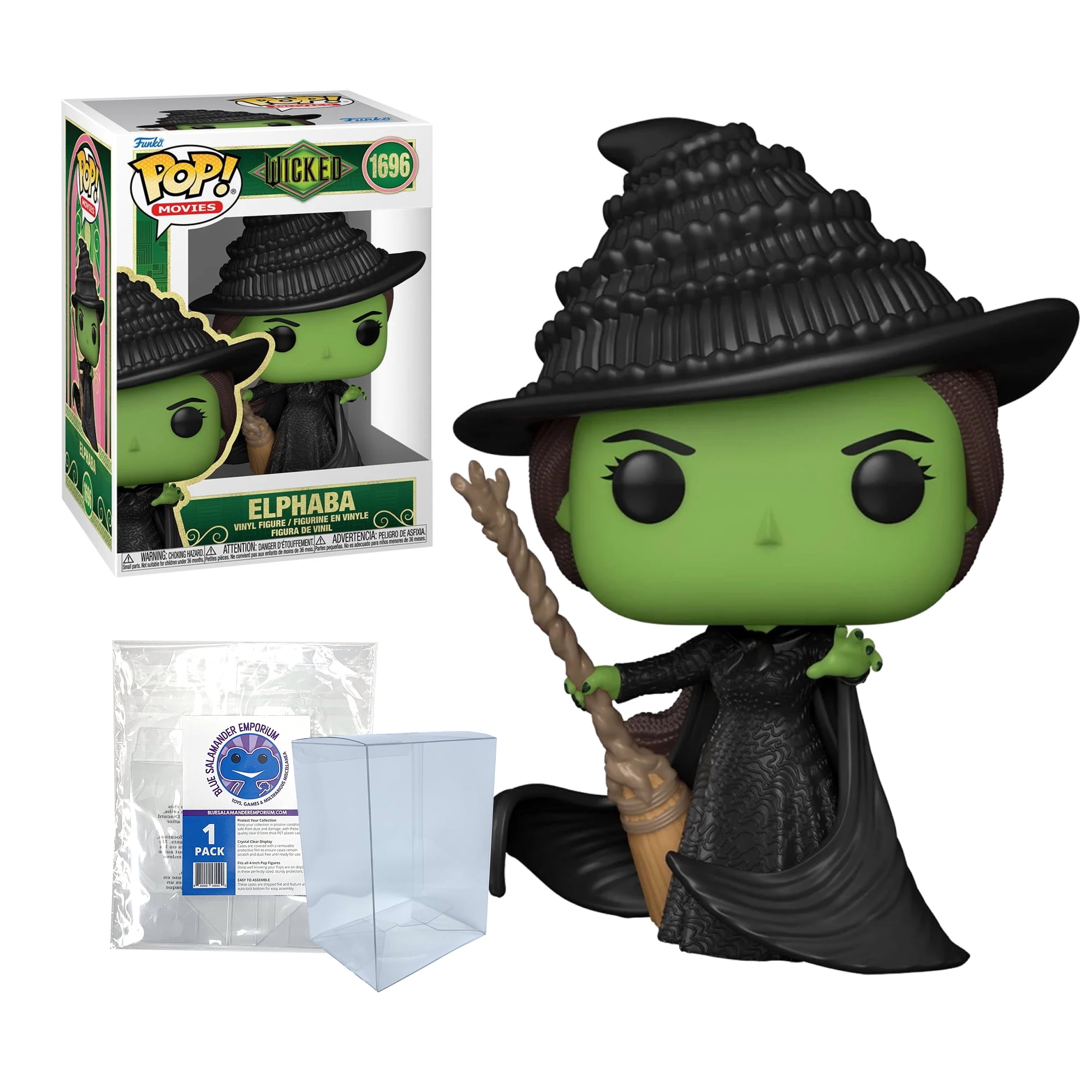 Wicked: Elphaba #1696 Funko Pop + Blue Salamander Emporium Plastic Case ...