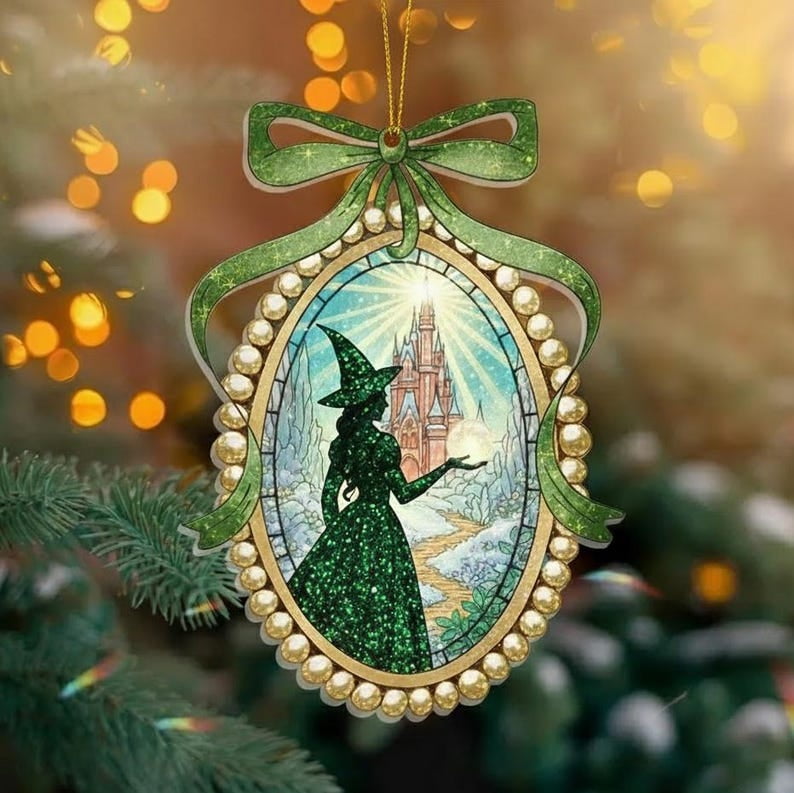 Wicked Elphaba Acrylic Ornament – Green Witch Christmas Tree Decor for ...