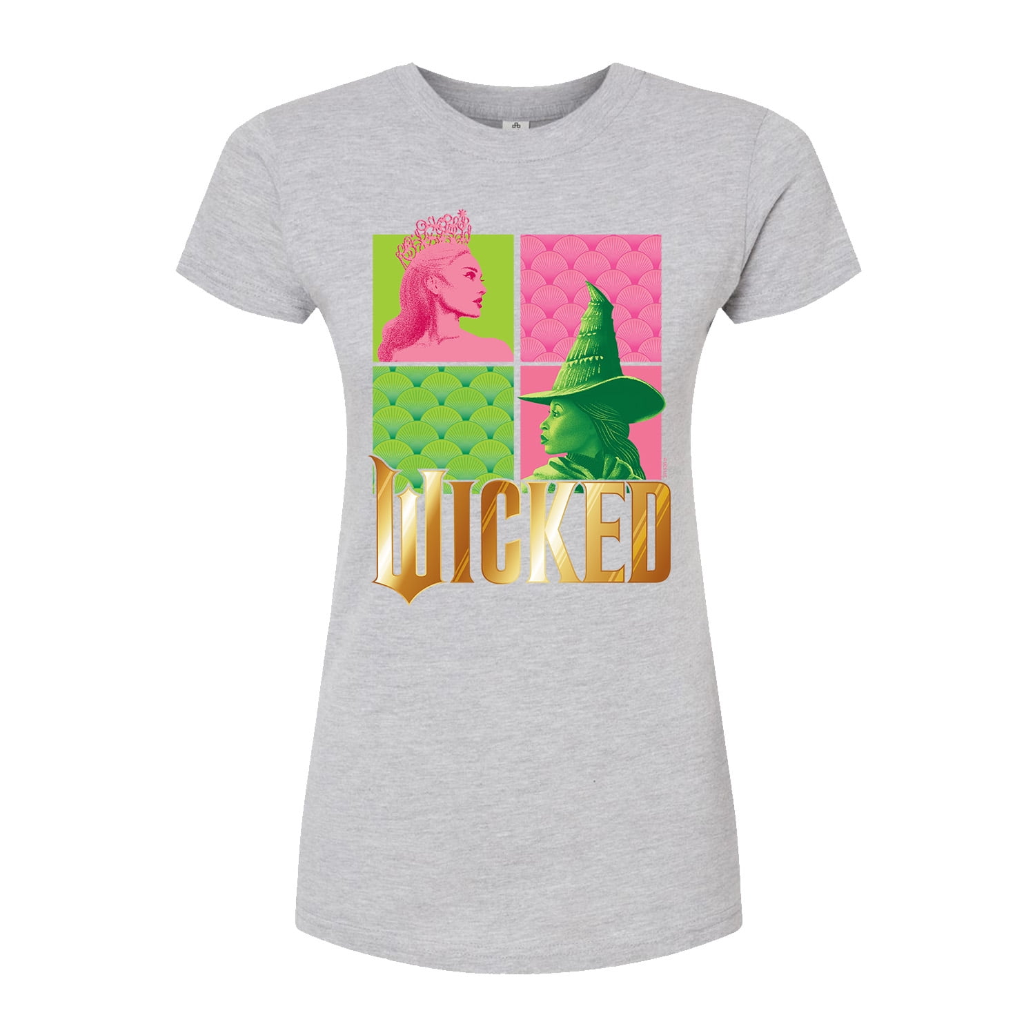 Wicked - Elphaba And Glinda Logo - Juniors Fitted Graphic T-Shirt ...