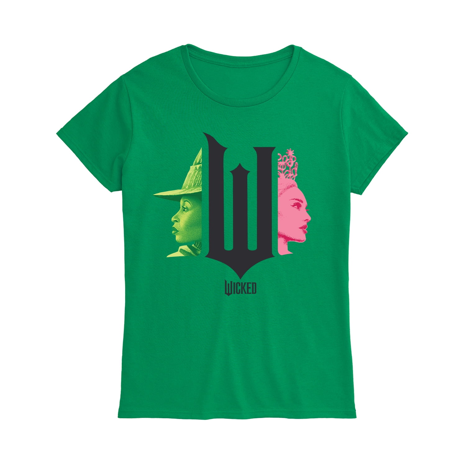 Wicked - Elphaba And Glinda Side Profile - Women's Fitted Graphic T ...